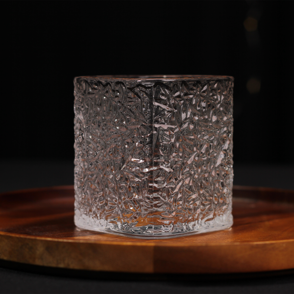 Melbify Japanese Fern Textured Whiskey Glasses | Volume=370ML | Premiu ...