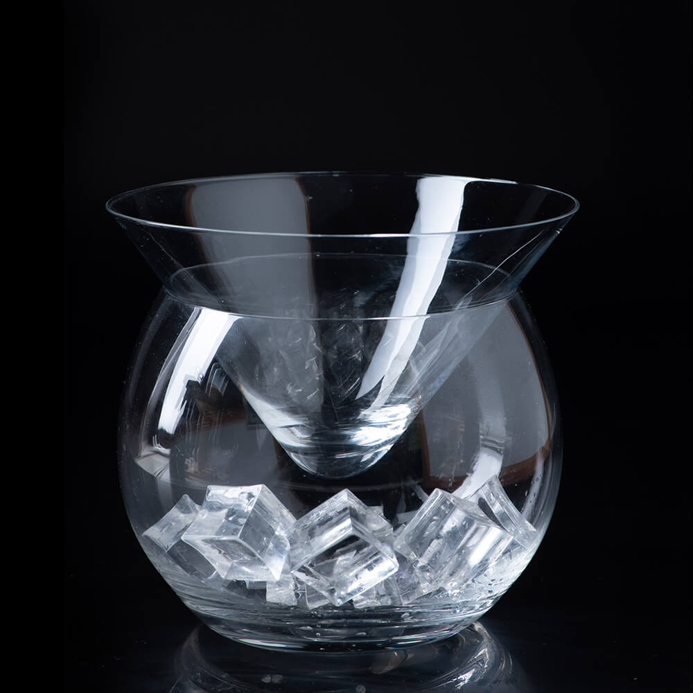 Melbify Cocktail Glass with Ice Holder Bowl | 250 ML | Giant Cocktail ...